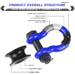 Bulk Buy China Wholesale 3/4" D Ring Shackle (2 Pack) 22,000lb Break ...