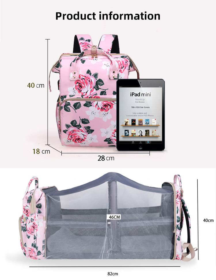 Custom Stroller Organizer Nappy Wet Bag 3 In 1 Baby Mosquito Net ...