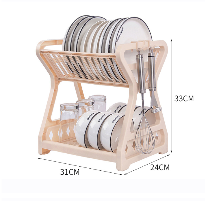Mingtuo Factory 2 Tiers Kitchen Dish Rack Plate Bowl Storage Rack ...