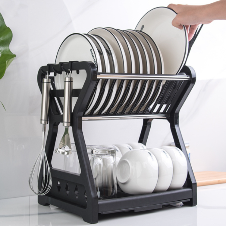 Mingtuo Factory 2 Tiers Kitchen Dish Rack Plate Bowl Storage Rack ...