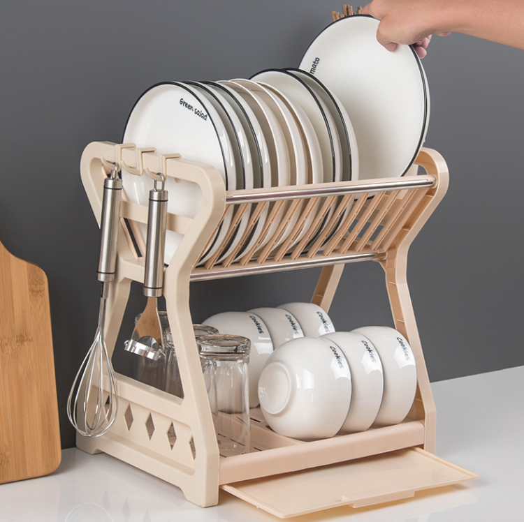 Mingtuo Factory 2 Tiers Kitchen Dish Rack Plate Bowl Storage Rack ...