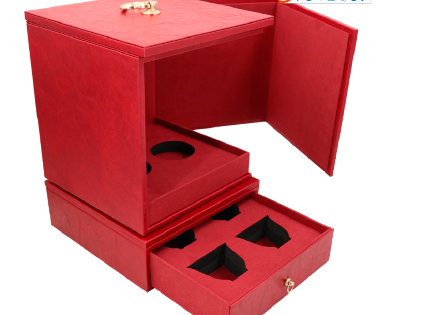 2024 High-rank Customized Wine Box Wine Storage Box Cup Collection Wine ...