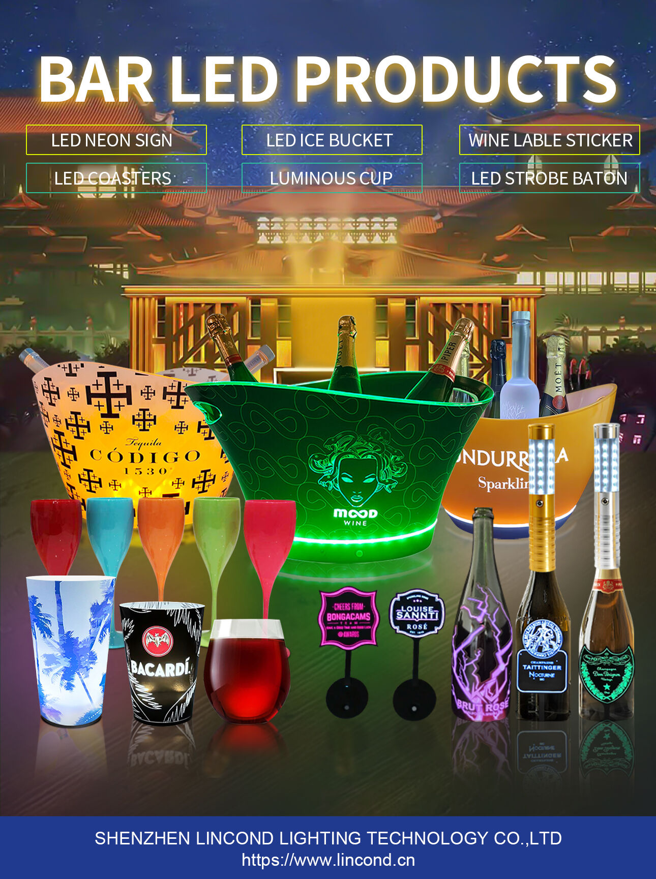 Buy Wholesale China Custom Led Charging Bar Lamp Anti-fall Round ...