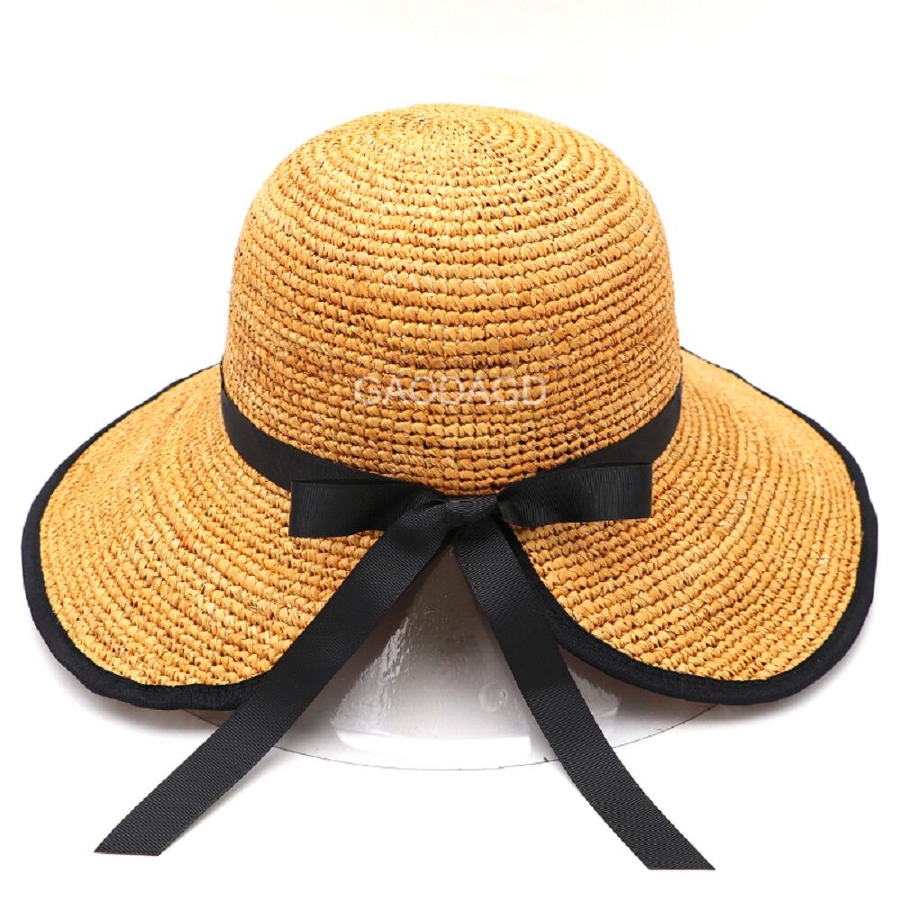 Buy Wholesale China French Hepburn Style 100% Hand-woven Large Brim Sun ...