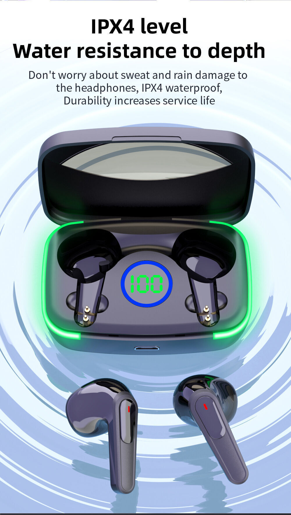 Original M80 Tws Mini True Wireless Stereo Led Display Gaming Headset ...