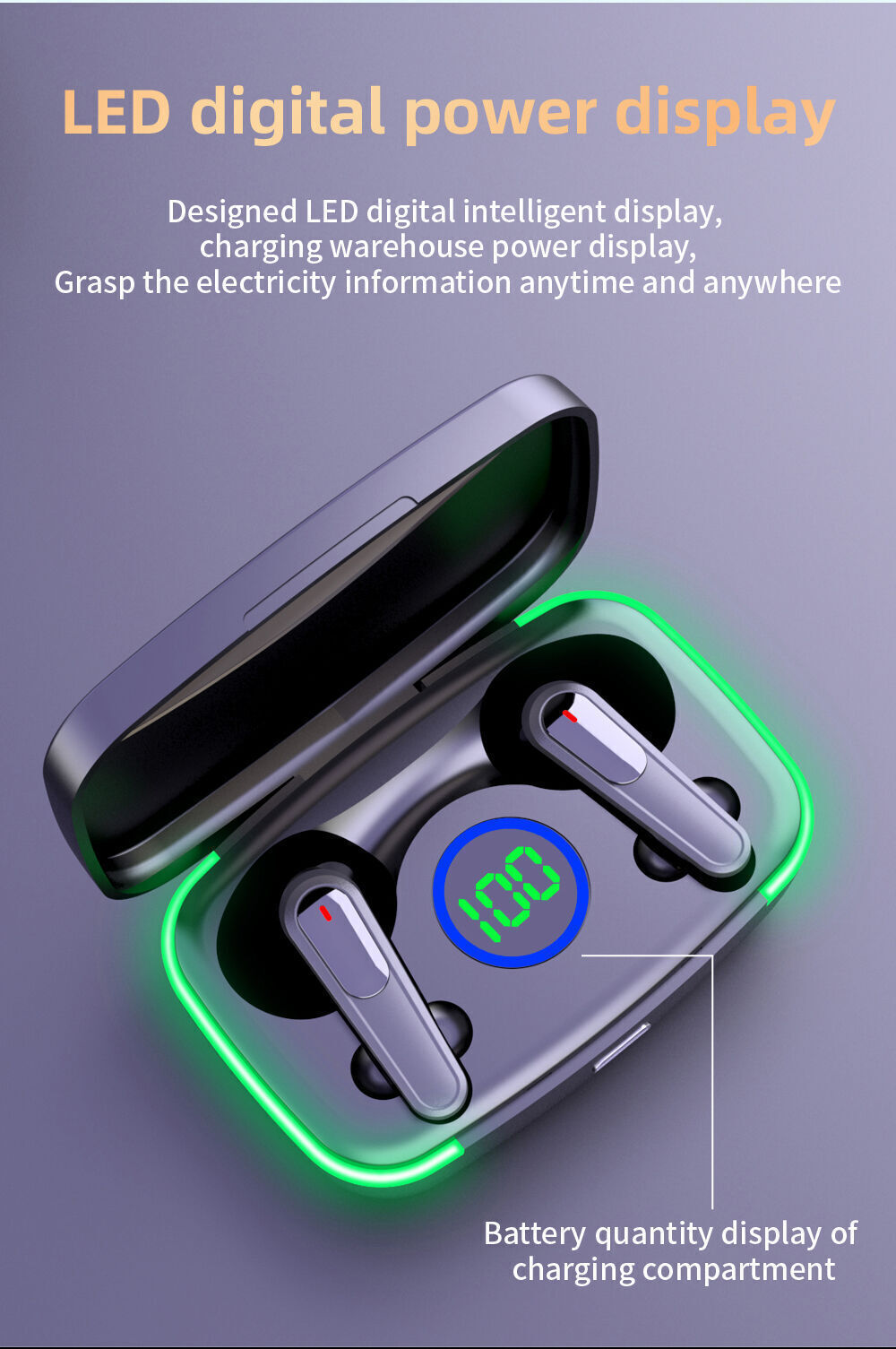 Original M80 Tws Mini True Wireless Stereo Led Display Gaming Headset ...