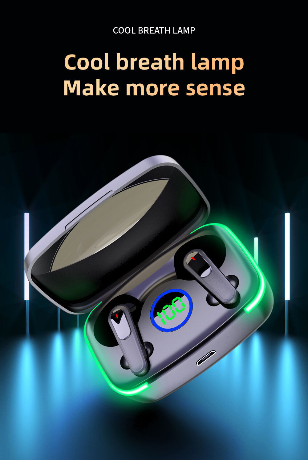 Original M80 Tws Mini True Wireless Stereo Led Display Gaming Headset ...