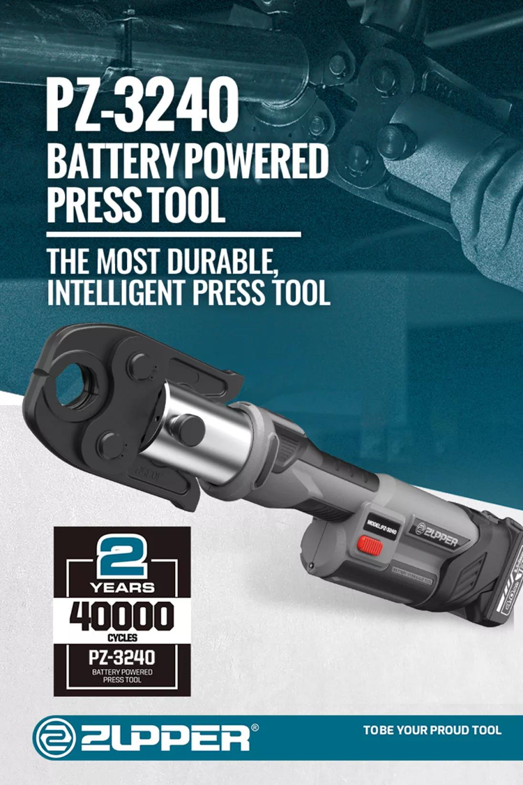 Zupper Pz-3240 Battery Powered Professional Compression Pipe Press ...