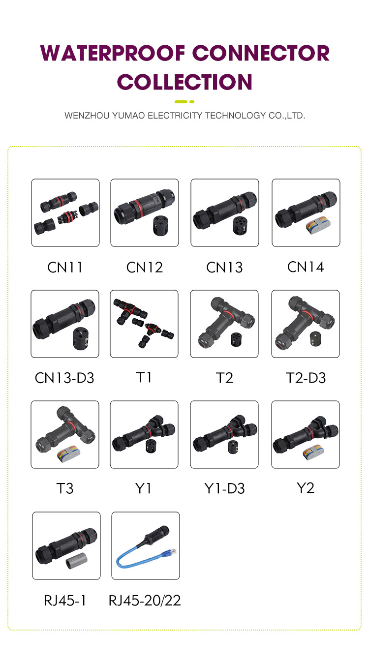 Buy Wholesale China Wzumer 3 Ways 3 Pin Waterproof Connector Outdoor T ...