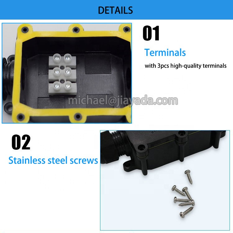 5way Plastic Electrical Cable Ip68 Weatherproof Junction Box With ...