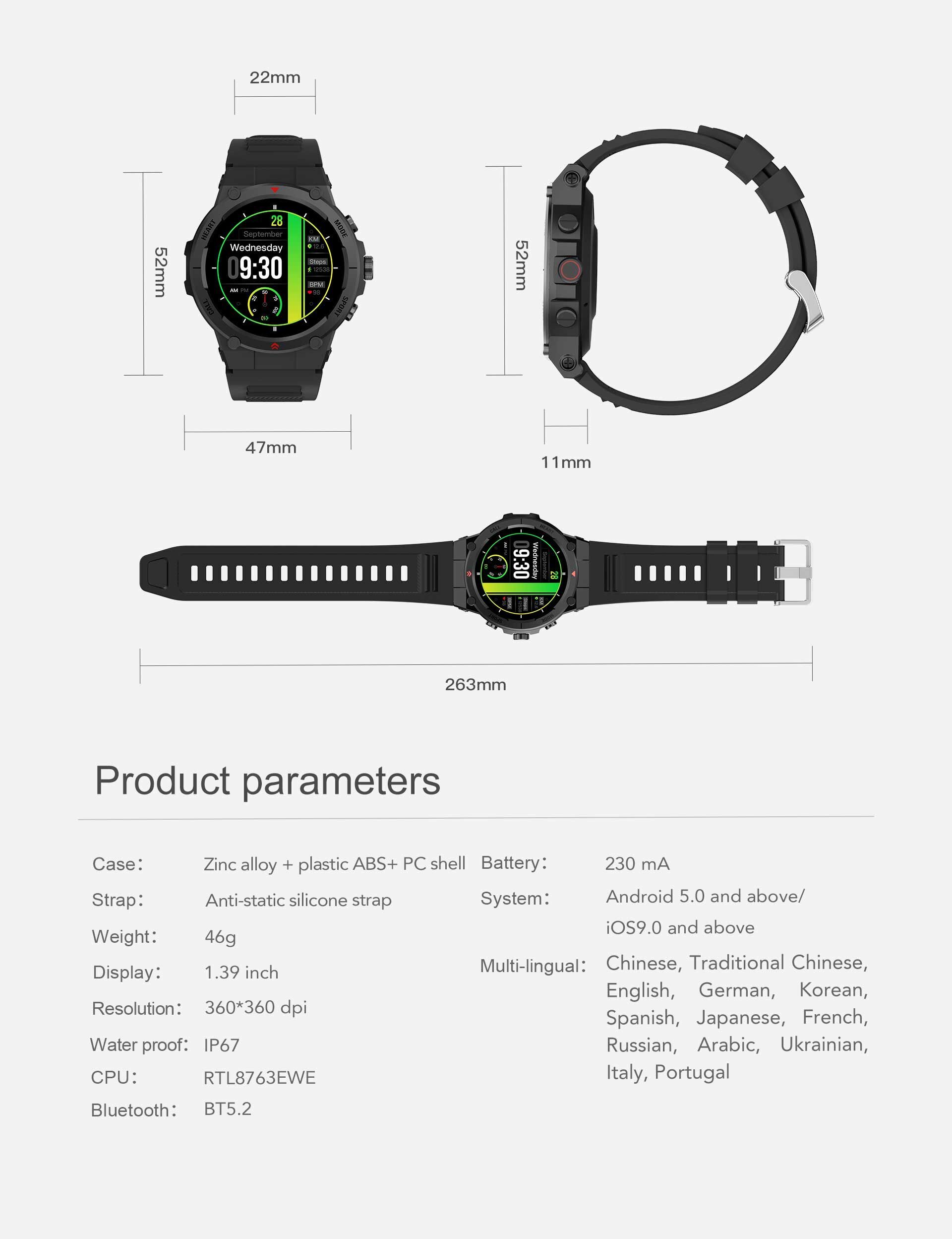 Zwear Smart Watch Zl87 Fitness Monitoring Smart Watch Smart Bracelet ...