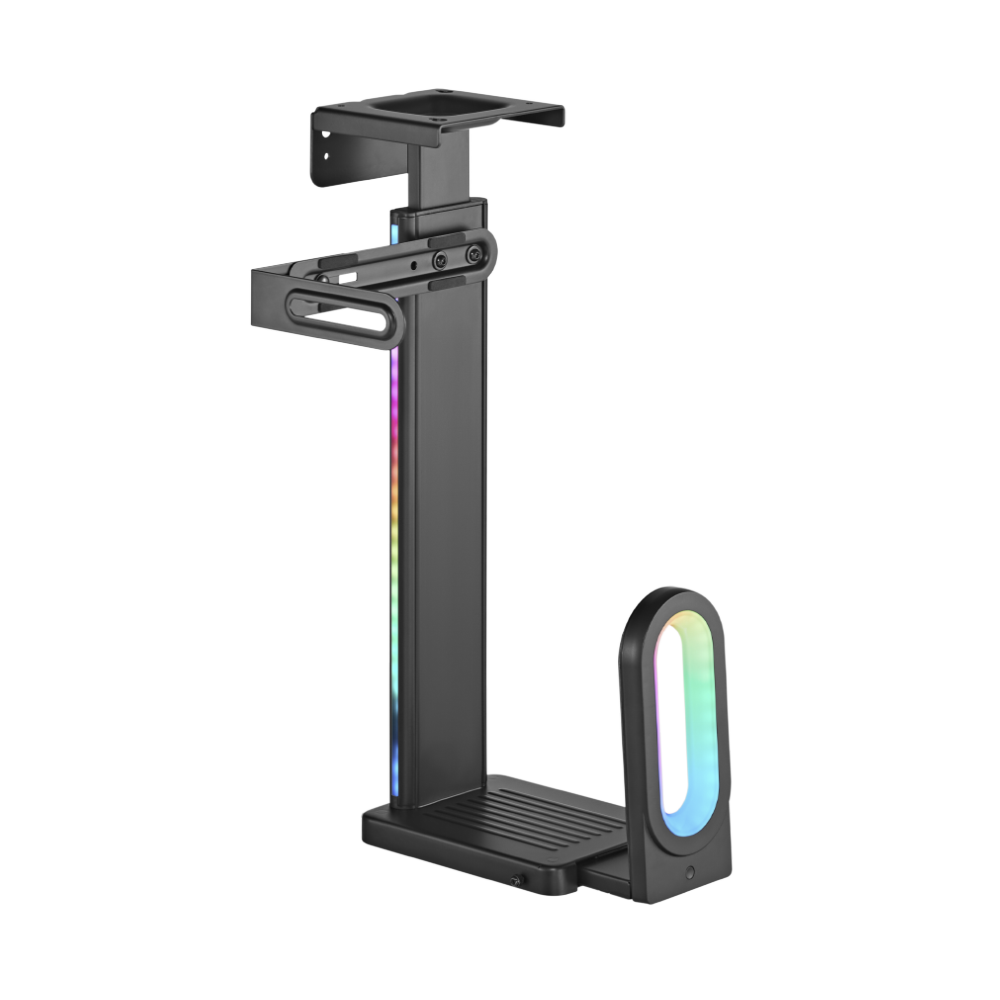 Cpb-26r Rgb Lighting Adjustable Wall Mount Under Desk Gaming Computer ...