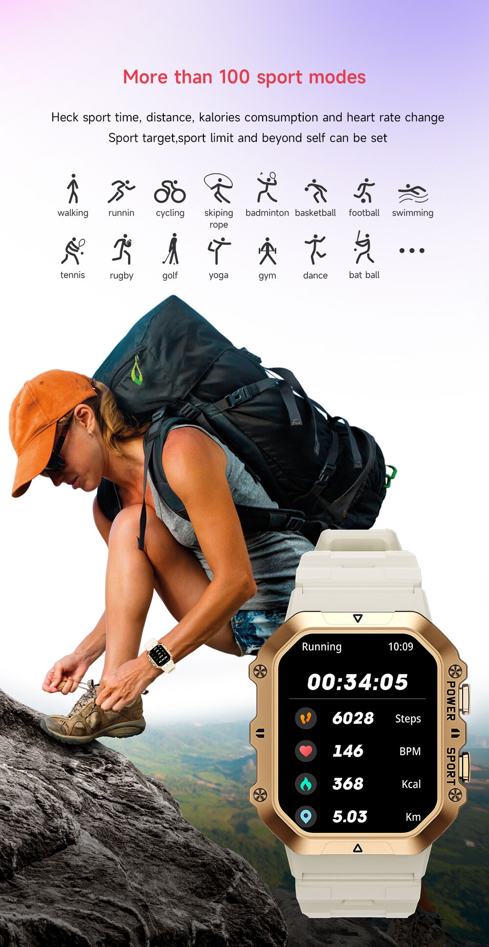 Buy Wholesale China Women Sport Smart Watch High Quality 1.65 Amoled ...