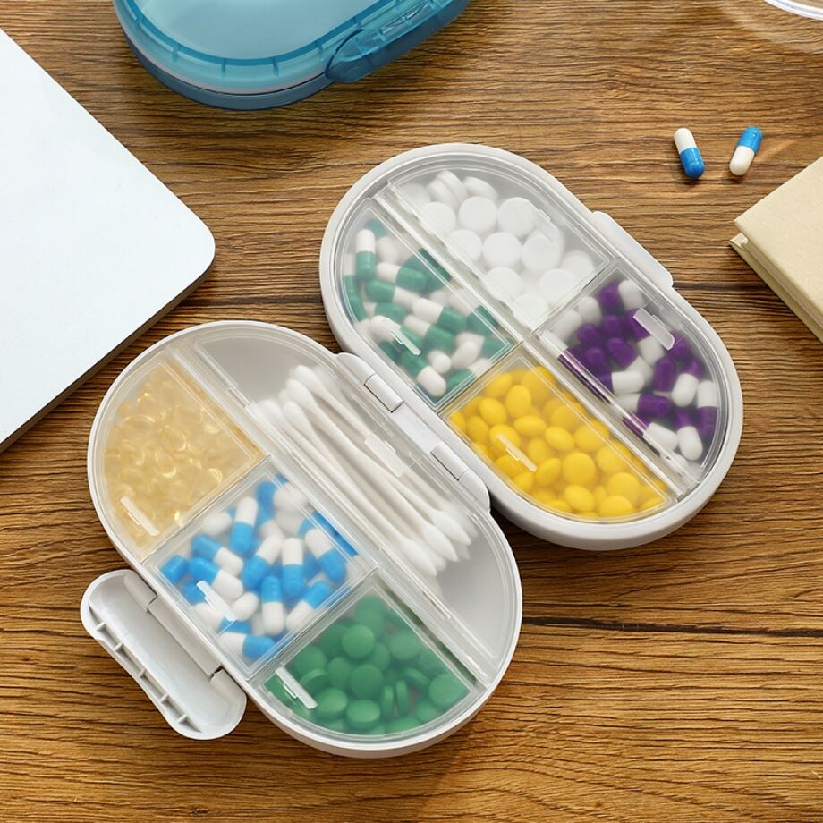 Buy Wholesale China Portable Weekly 7 Days Pill Box 8 Compartments Pill ...