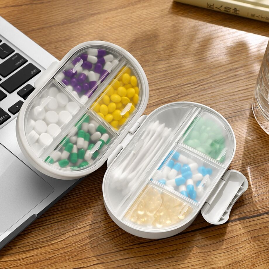 Buy Wholesale China Portable Weekly 7 Days Pill Box 8 Compartments Pill ...