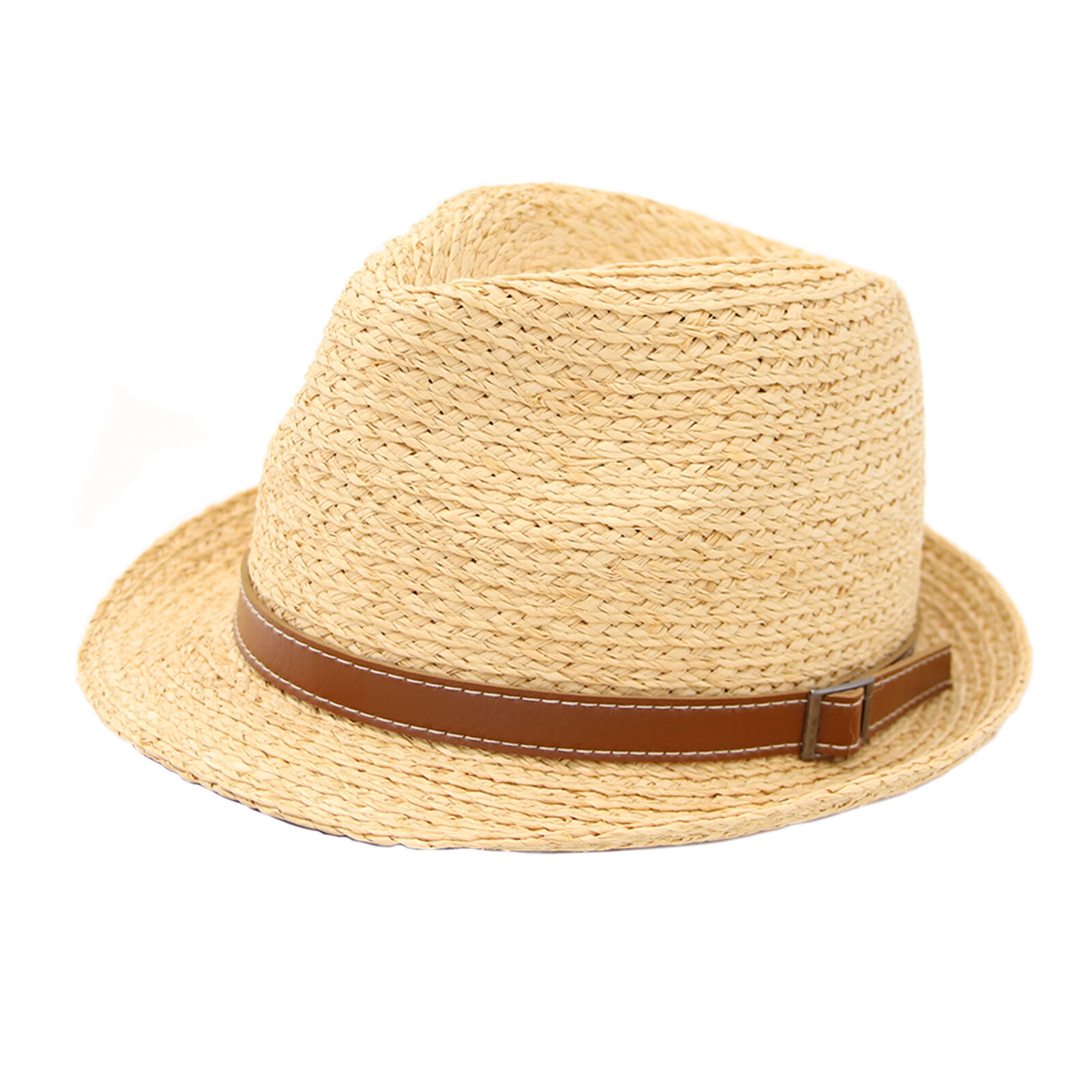 Buy Wholesale China Light Weight Folded Raffia Straw Material Fedora ...