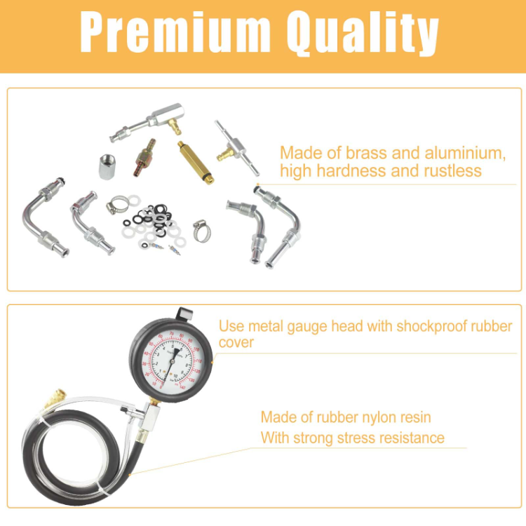 45pcs Fuel Pressure Test Kit Car Fuel Interjection Pressure Gauge ...