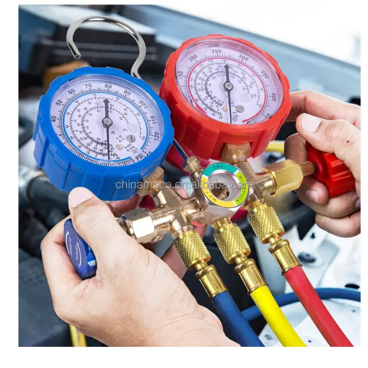 Wholesale Digital Hvac 4 Way Manifold Gauge Refrigerant Pressure Gauge ...