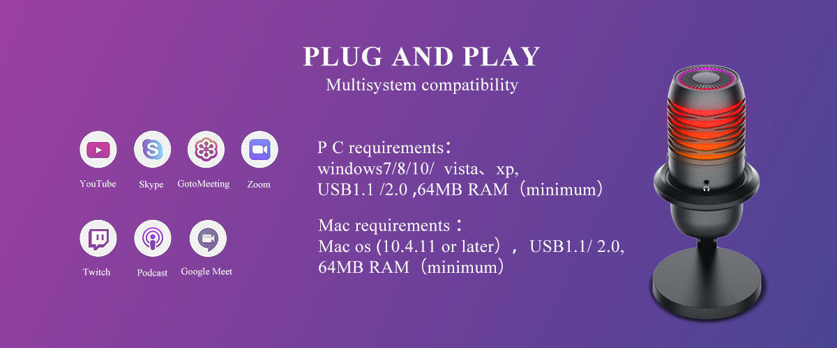 Buy Wholesale China Cardiod Desktop Microphone For Pc ,rgb Gaming ...