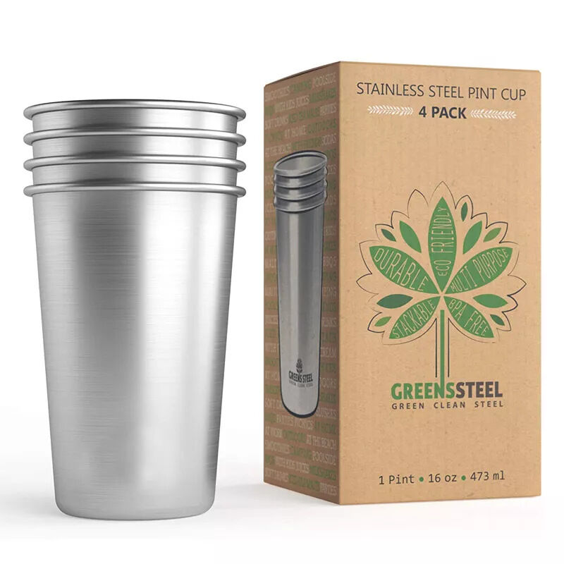 Buy Wholesale China Stainless Steel Pint Glasses 350ml 500 Ml Beer ...