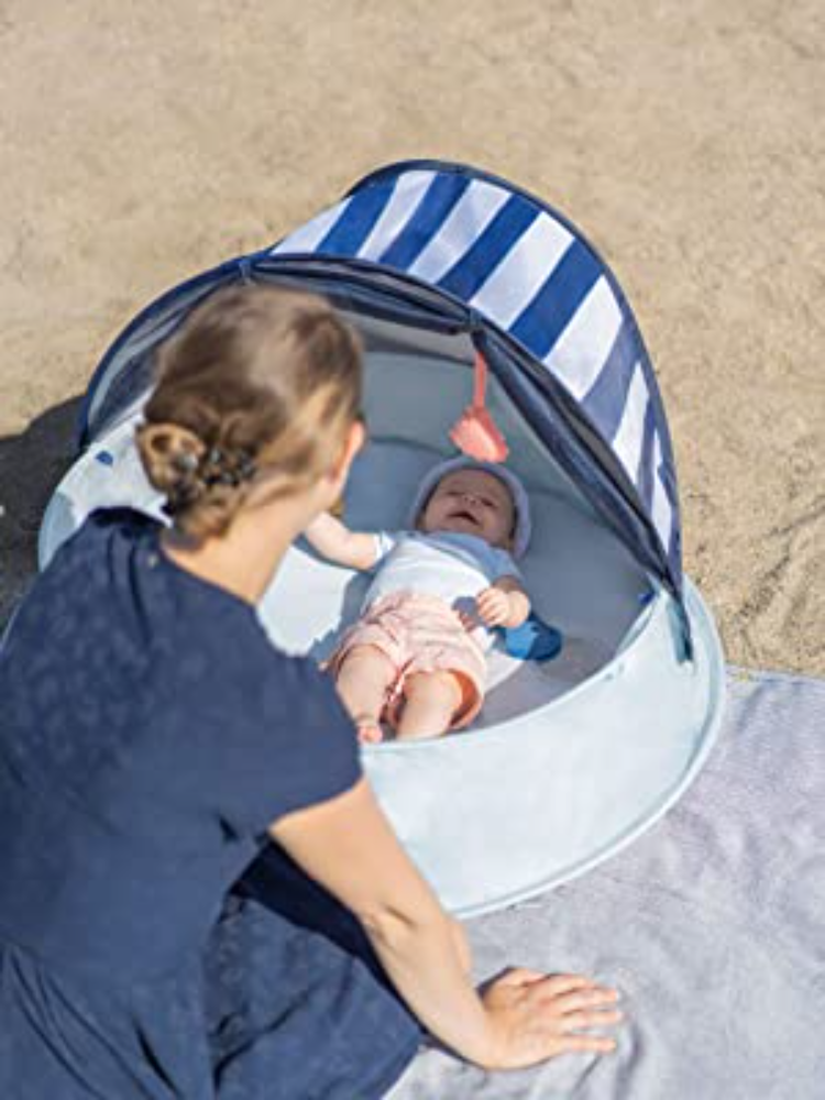 Marine Blue Playpen Canopy Portable Foldable Uv Sun 50+ Protect Pool ...
