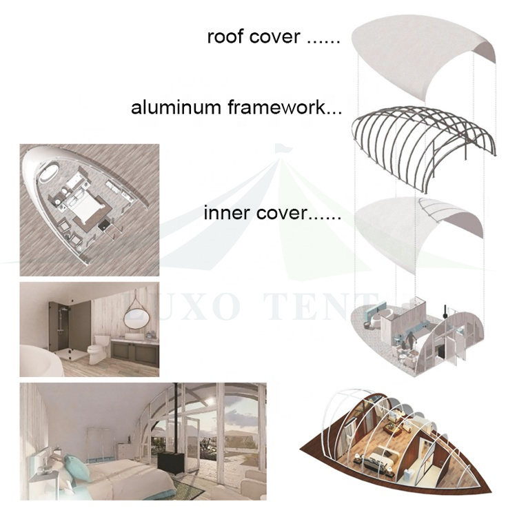 Fancy Design Luxury Shell Shape Hotel Safari Beach Tents Resort For ...