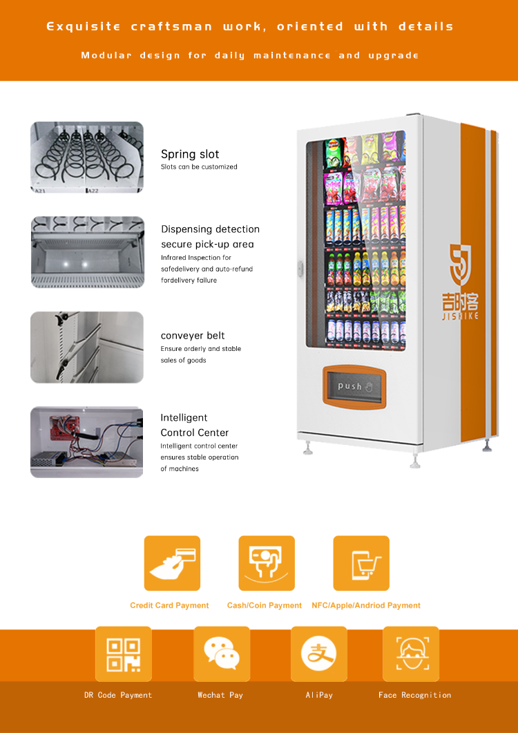 Coin Operated Soft Ice Cream Snacks Drinks Vending Machines For Apple ...