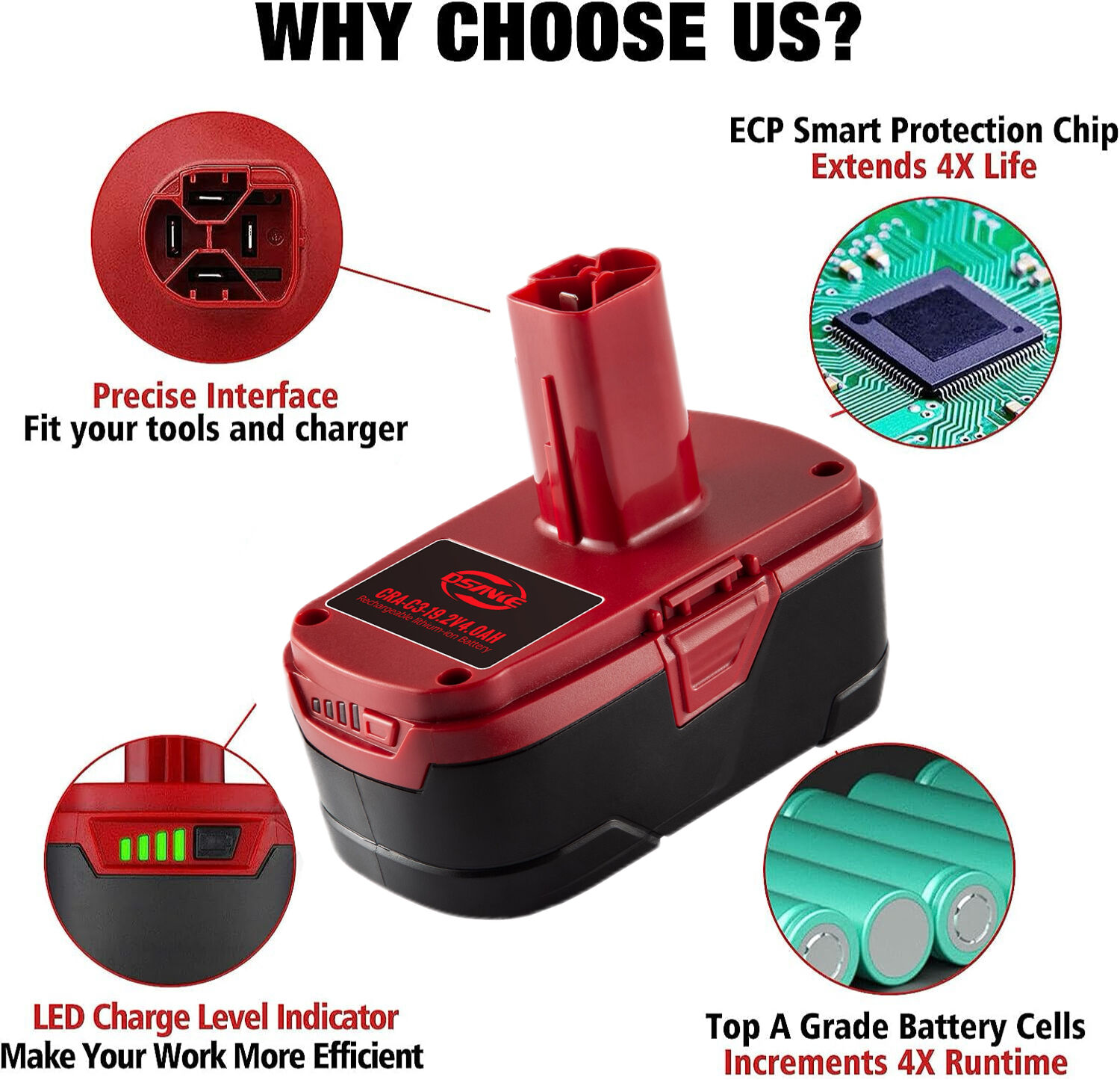 Buy Wholesale China Replacement Lithium Ion Battery For Craftsman 19.2 ...