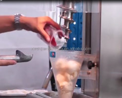 Full Automatic Swirl Real Frozen Yogurt Fresh Fruits Nuts Gelato Ice ...