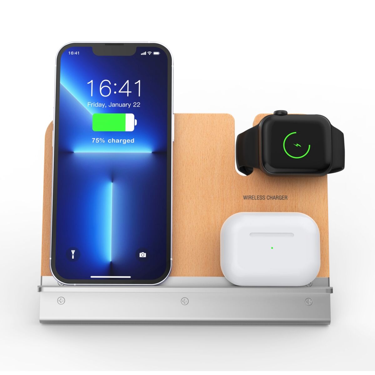 Buy Wholesale China 3 In 1 Bamboo Wireless Charging Stand New Design ...