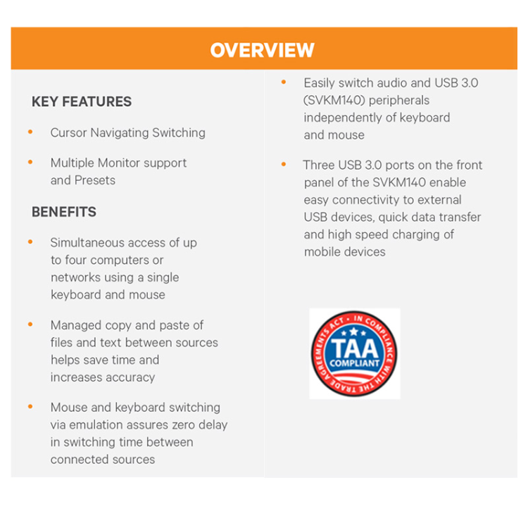 Vertiv Avocent Svkm100 Series Desktop Keyboard And Mouse Slider Switch ...