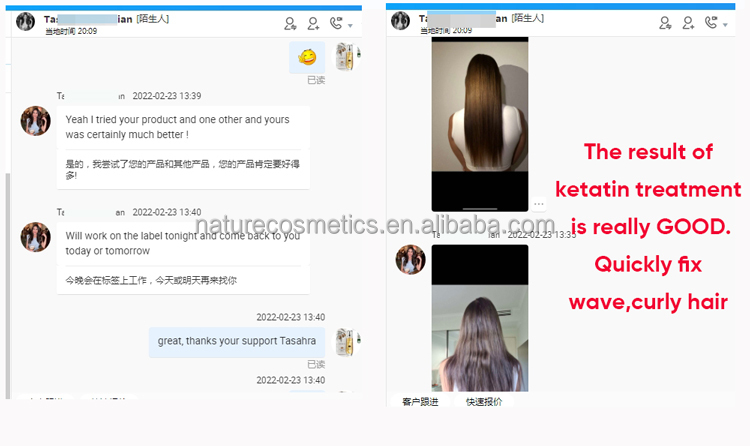 Factory Pro-techs Formaldehyde Free Keratin Gold Hair Treatment Proteins Super Shiny Soft Best ...