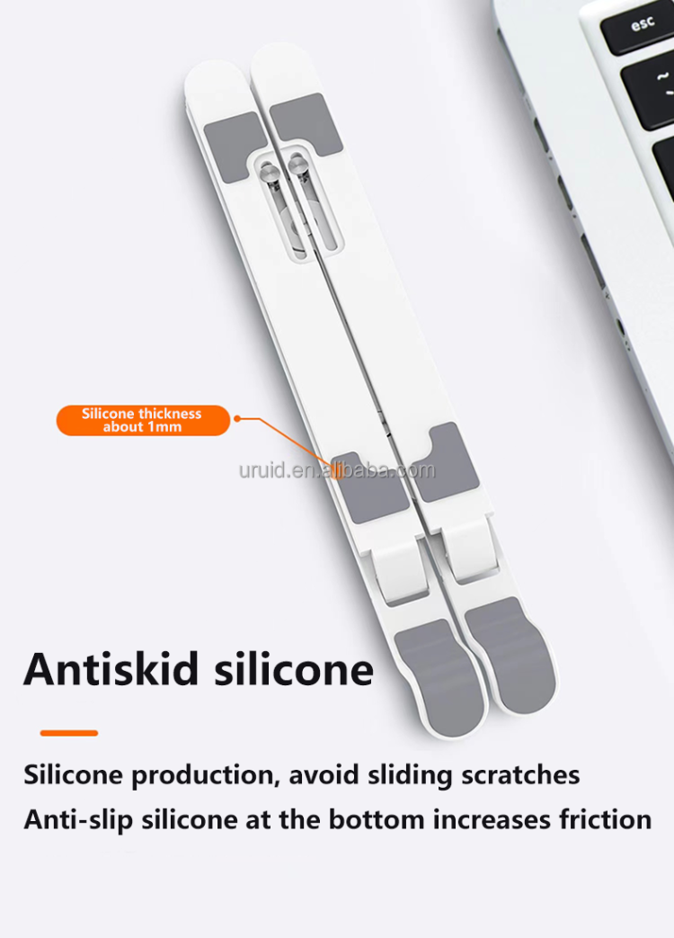 Hard Plastic Pbt Material Portable Laptop Stand Stylish Color Foldable ...