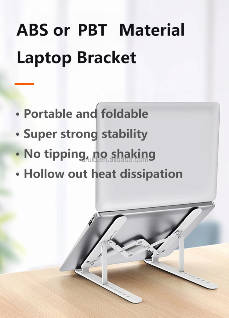 Hard Plastic Pbt Material Portable Laptop Stand Stylish Color Foldable ...