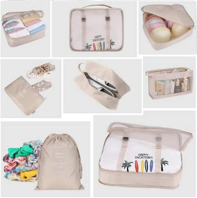 Buy Wholesale China 8-piece Folding Toiletry Bag Clothing Storage Bag ...