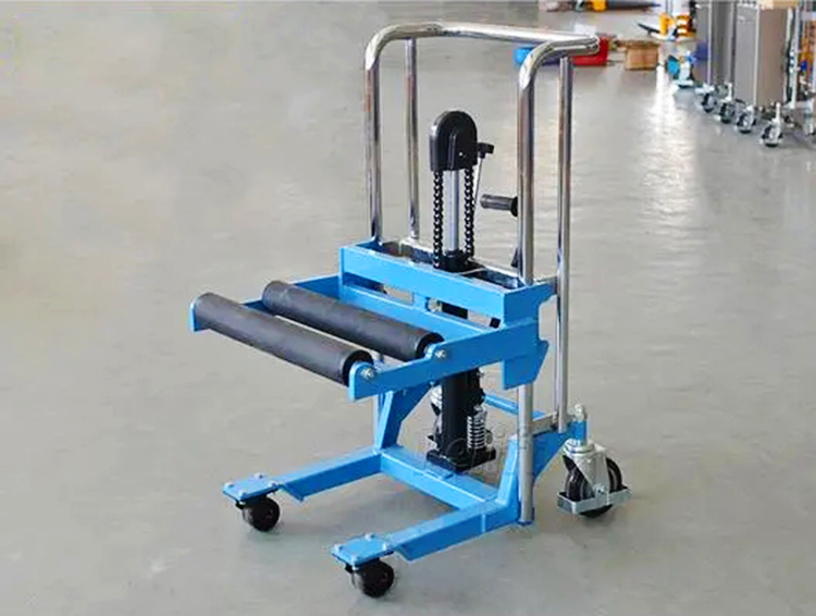 Pfg Light Duty Manual Hydraulic Stacker With Roller Reel Lifter Paper ...