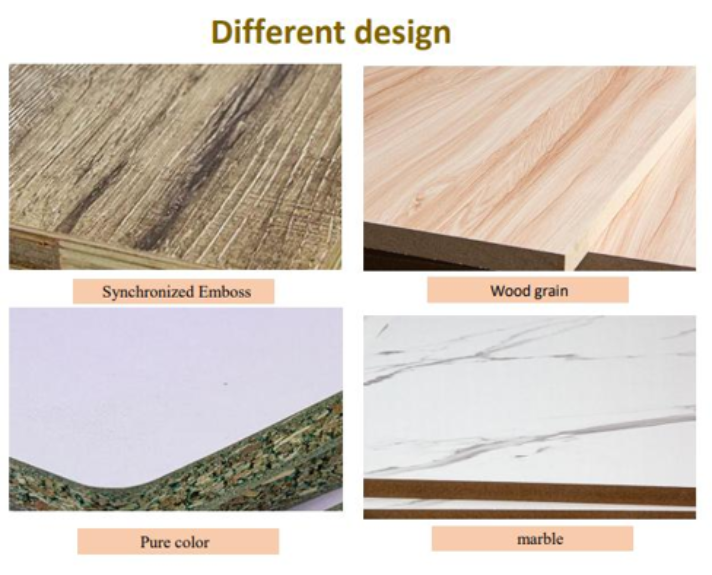 Manufacturer Wood Grain Faced Particle Board Melamine Coated Chipboard ...