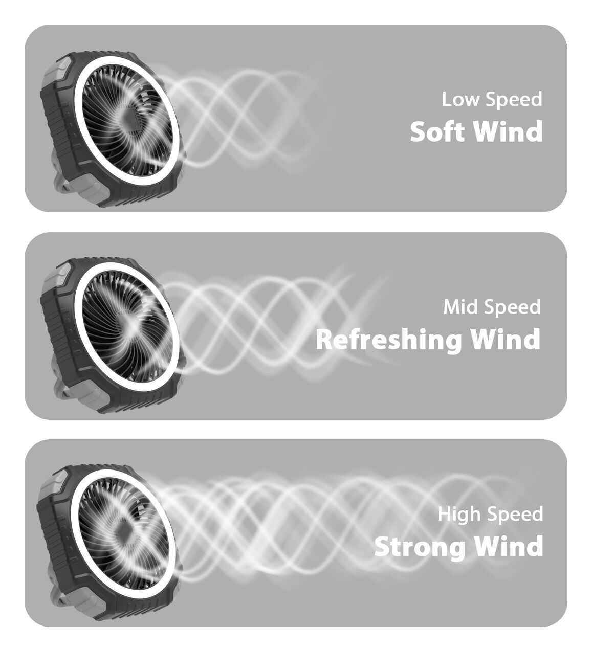 Mini Portable Usb Charging Outdoor Camping Fan With Lights Small ...