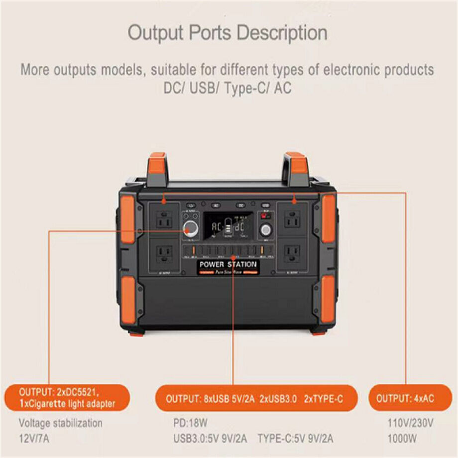 Best Price 1000 Watt Power Supply Outdoor Portable Solar Power Station ...