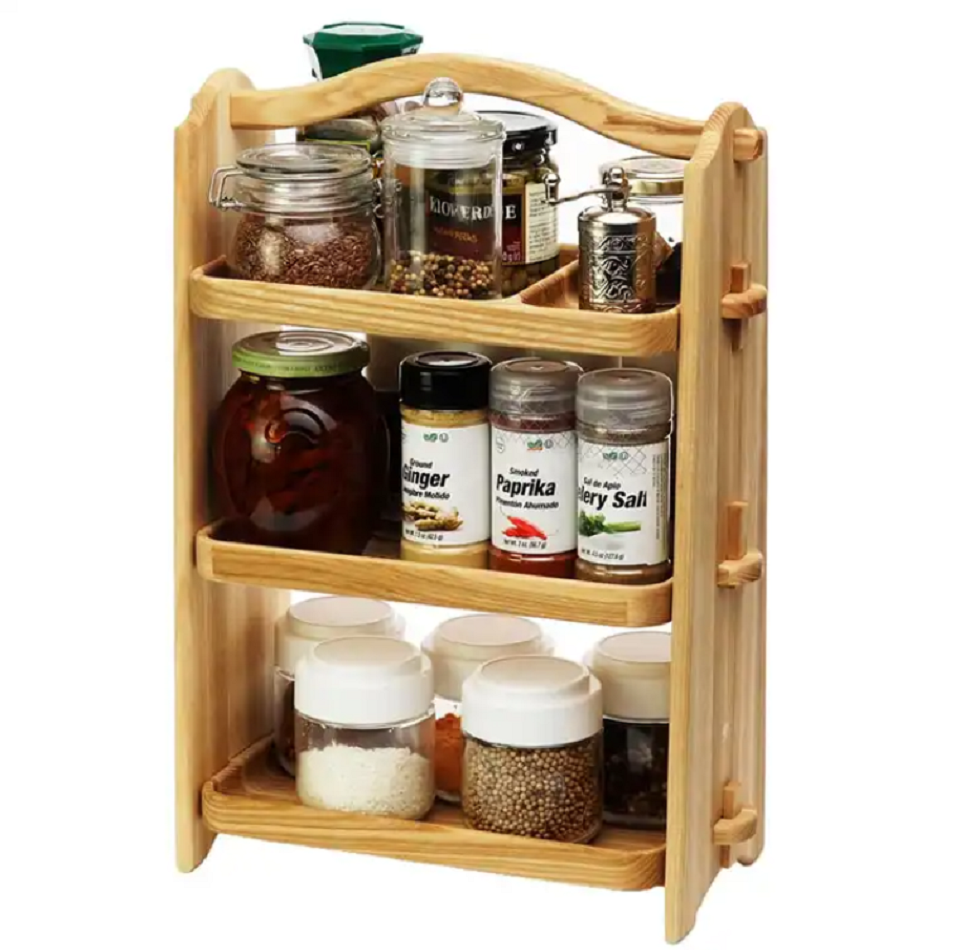 Buy Wholesale China Wooden Rack 3 Tiers Storage Storage Rack Ash Wood ...