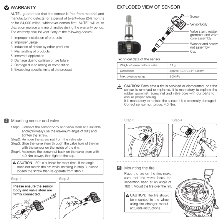 Cgsulit Ts01 Universal Programmable Tire Pressure Gauge Tpms Sensor - Buy China Wholesale Tire ...