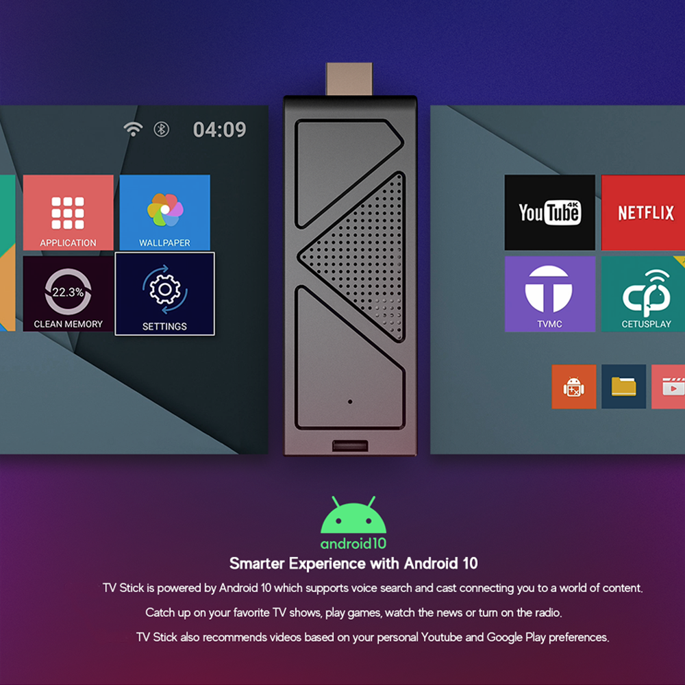 Wholesale Smart Tv Stick Allwinner H618 Android Tv Dongle 2/16g ...
