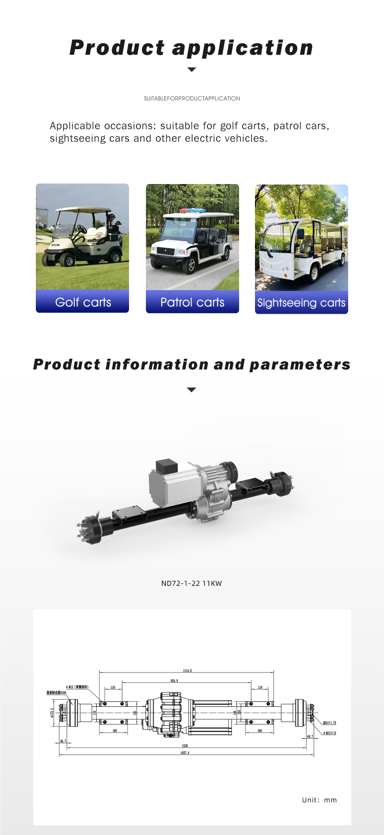 High Power 11kw 48v 72v Ac/dc Brushless Motor Electric Driving Rear ...