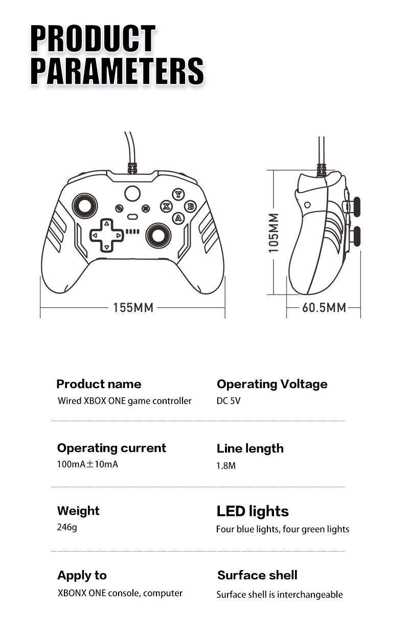 Buy Wholesale China Topwolf Oem Private Model Wired Control Game Controller For Xbox One Video ...
