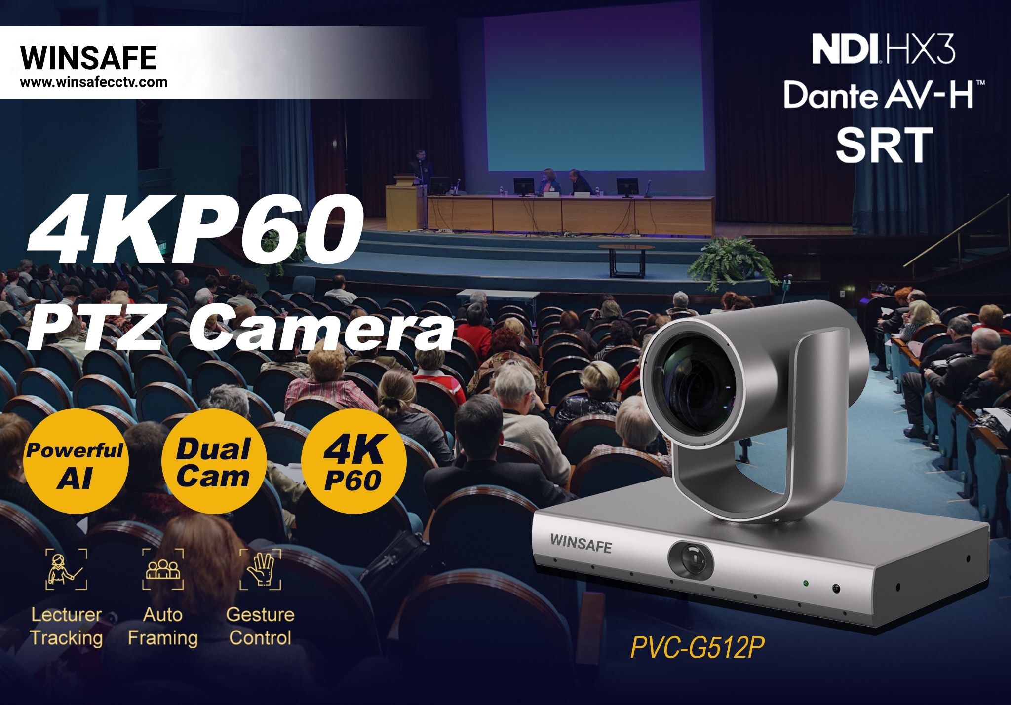 Buy Wholesale China Ndi Hx3 Srt Dante Av-h Technology 4kp60 Dual Cam ...