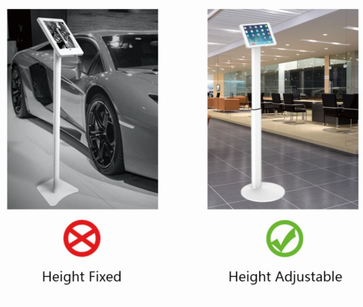 Android Universal Height Adjustable Anti Theft Kiosk Tablet Stand ...