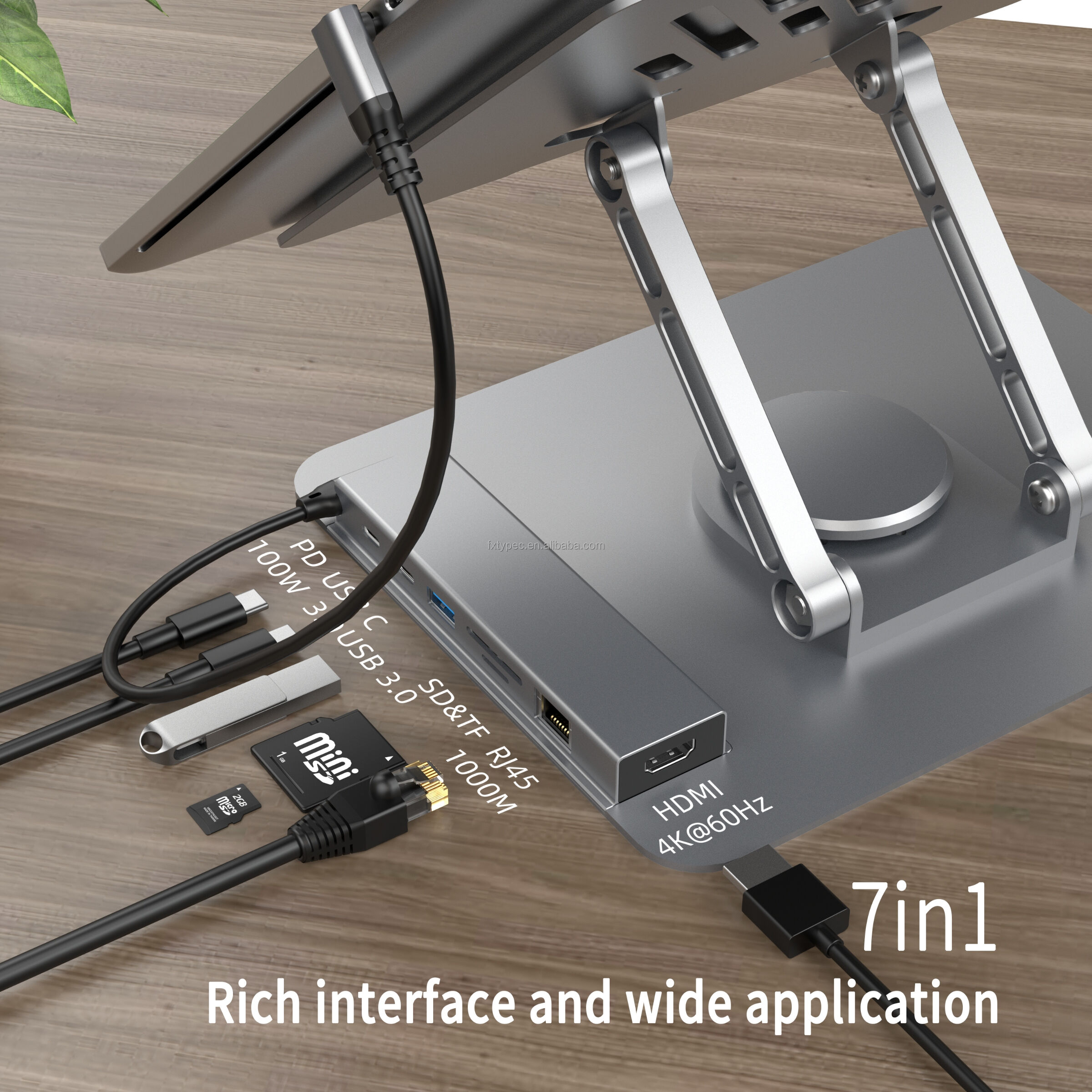 Flexible Adjustable Aluminum Laptop Desk Top Support Stand Ergonomic ...