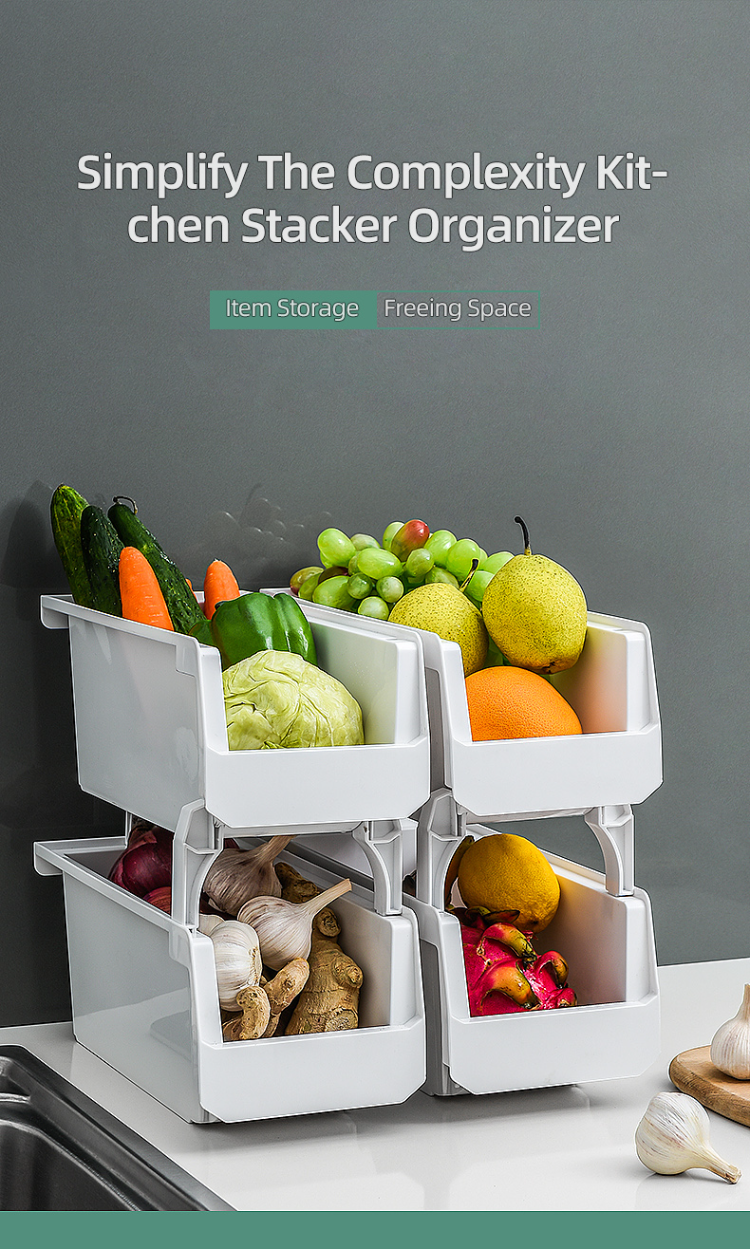 2023 Hot-selling Stackable Fruit And Vegetable Storage Box Rack Plastic ...