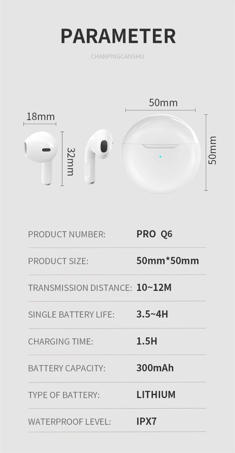 Bulk Buy China Wholesale Pro6 Bluetooth Headset Pro 6 Tws Earbuds ...