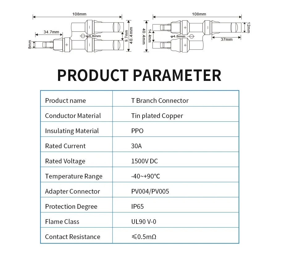 Buy Wholesale China Solar Panel Mc4 Connectors T Branch Solar Panels ...